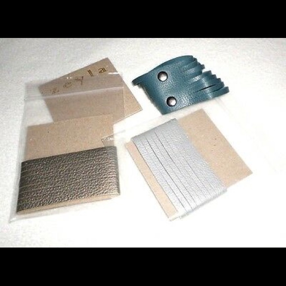 ZEYLA | Jewelry | Zeyla Italian Leather Slashed Cuffs In Colors | Poshmark